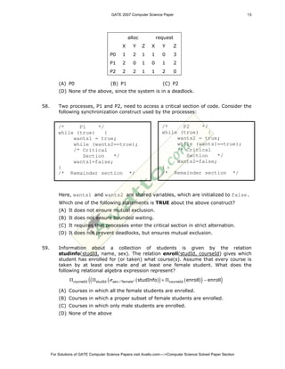 Gate Computer Science Solved Paper 2007 | PDF | Programming Languages | Computing