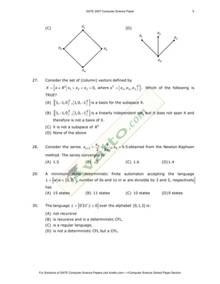 Gate Computer Science Solved Paper 2007 | PDF | Programming Languages | Computing