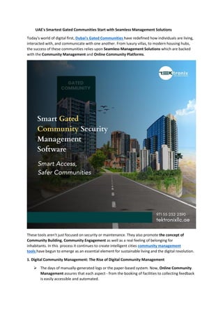 UAE's Smartest Gated Communities Start with Seamless Management ...