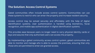 Gated Communities Access Control Solution | PDF