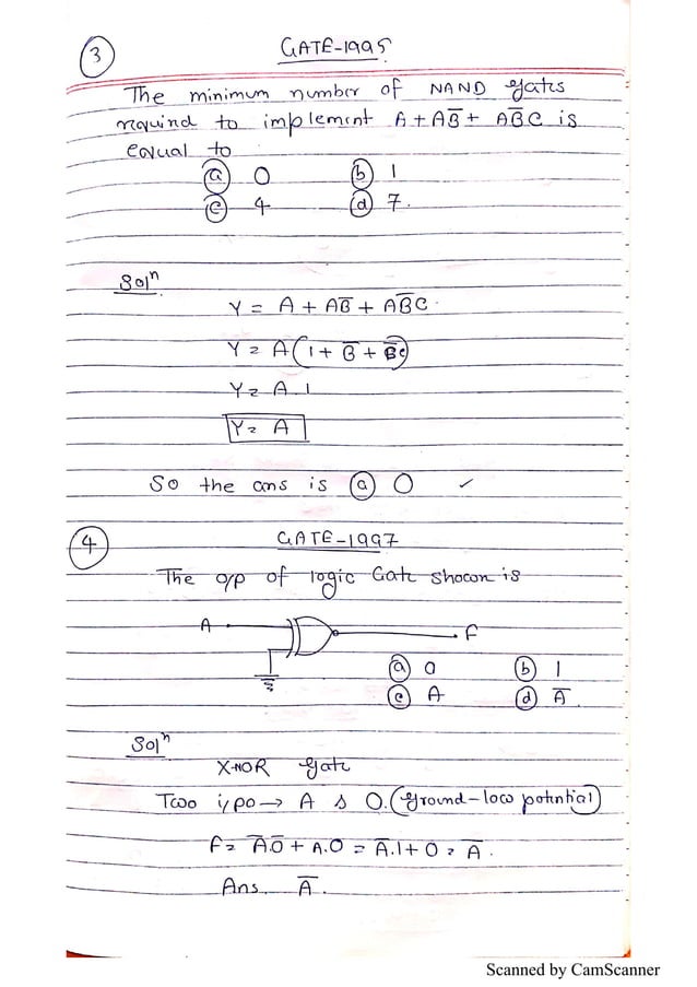 GATE _Digital Electronics(part 2)-Solved problems of GATE Exam | PDF