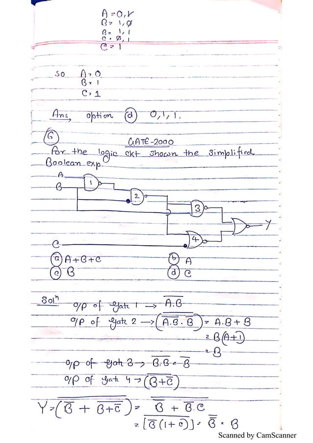 GATE _Digital Electronics(part 2)-Solved problems of GATE Exam | PDF