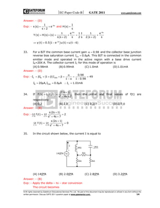 Gate ece question paper with answers 2011 | PDF