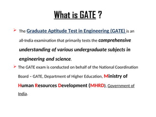 Gate Examination Awareness for Undergraduate | PPT
