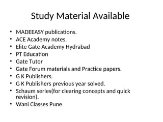 Gate Examination Awareness for Undergraduate | PPT