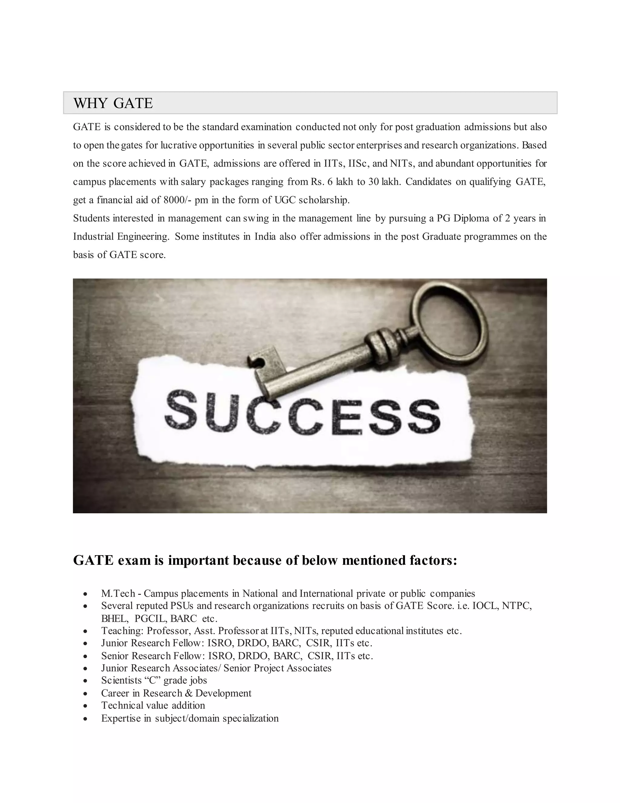 Gate exam information complete guide study material how to crack | DOCX ...