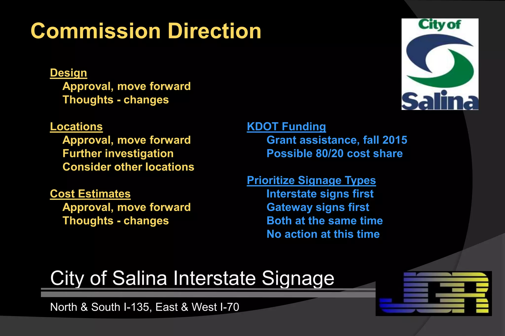 City of Salina Gateway & Interstate Signage Concepts | PPTX