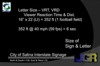 City of Salina Gateway & Interstate Signage Concepts | PPTX
