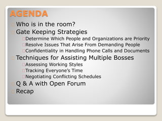 Gatekeeping Strategies: Tips for Administrative & Executive Assistants ...