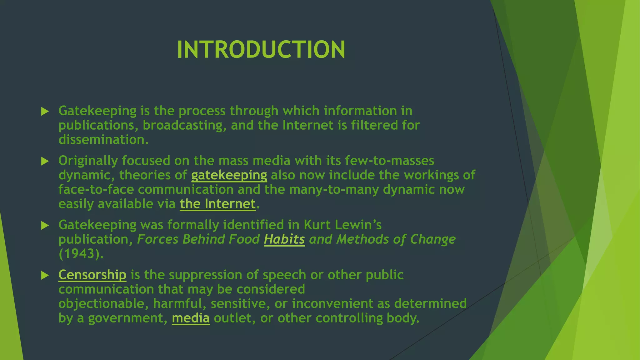 Gate Keeping Theory | PPTX