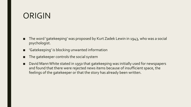 Gatekeeping theory | PPTX