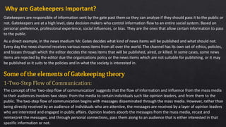 Gate-Keeping Theory in the Course Media Theories | PPTX