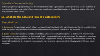 Gate-Keeping Theory in the Course Media Theories | PPTX