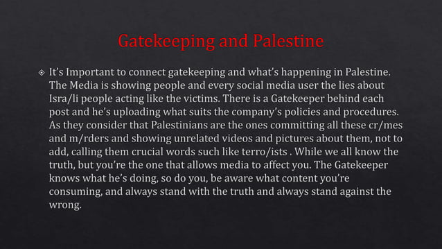 Gate-Keeping Theory in the Course Media Theories | PPTX | Media ...