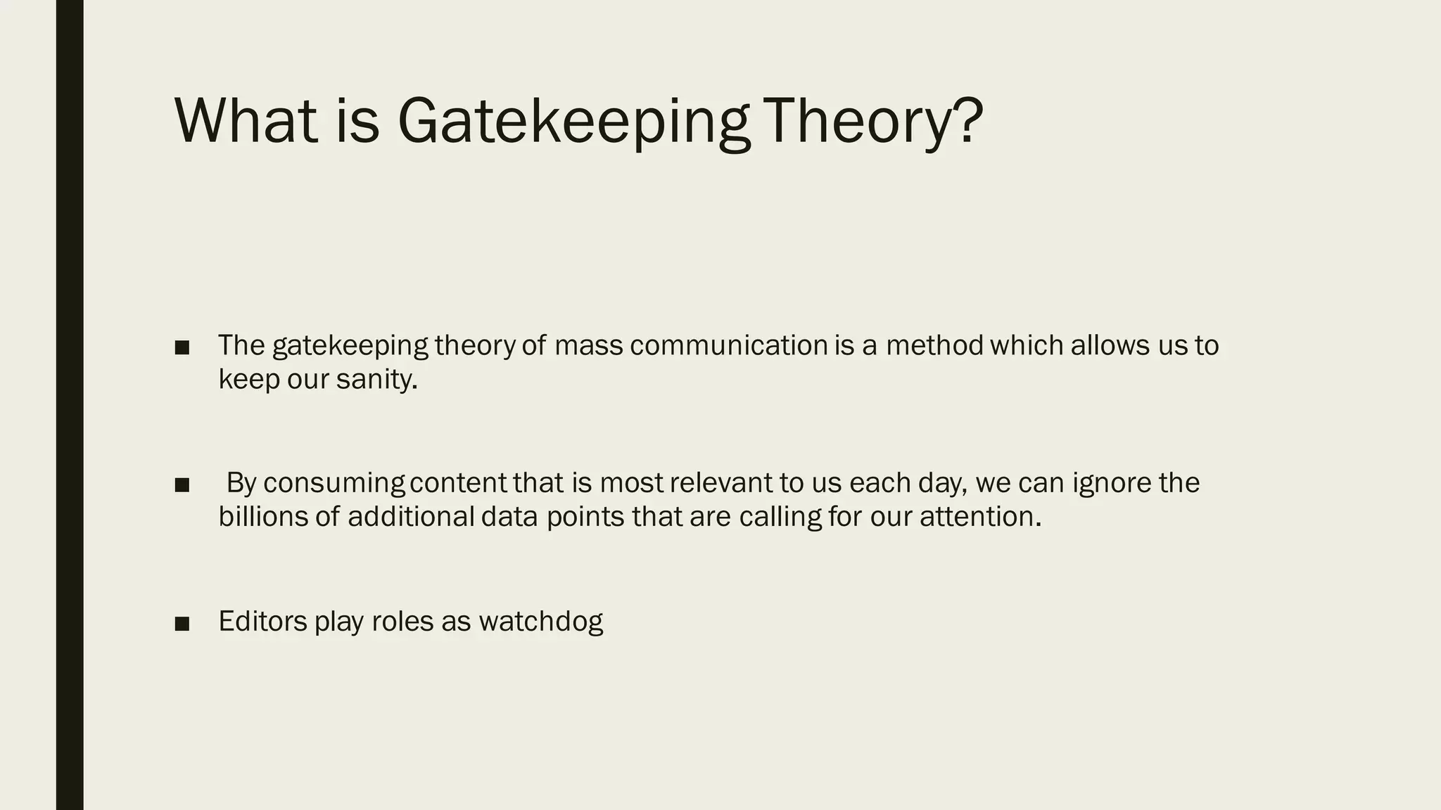 Gatekeeping theory | PDF