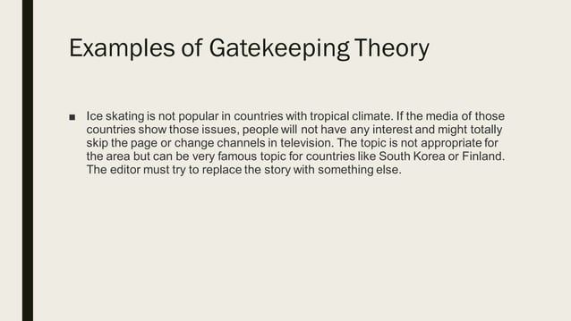 Gatekeeping theory | PDF
