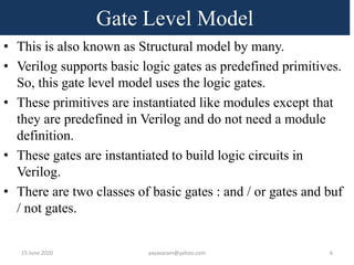 Gate level design -For beginners | PPTX