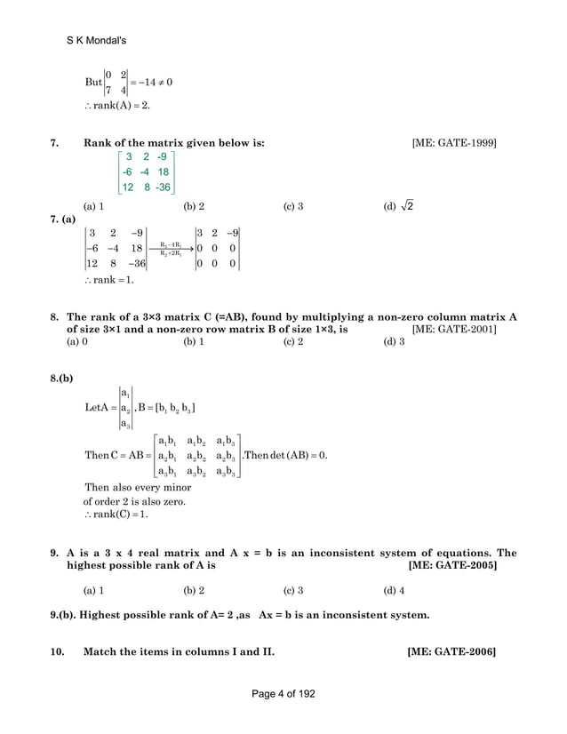 Gate mathematics chapter wise all gate questions of all branch | PDF