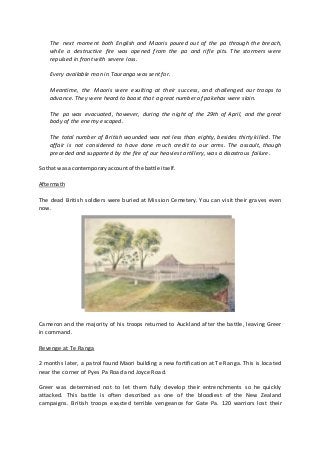 Battle of Gate Pa History