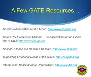 GATE New Parent Orientation | PPTX