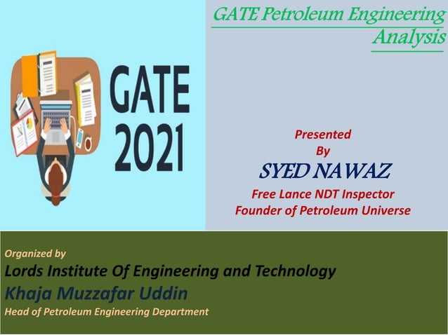Gate petroleum engineering analysis | PPT