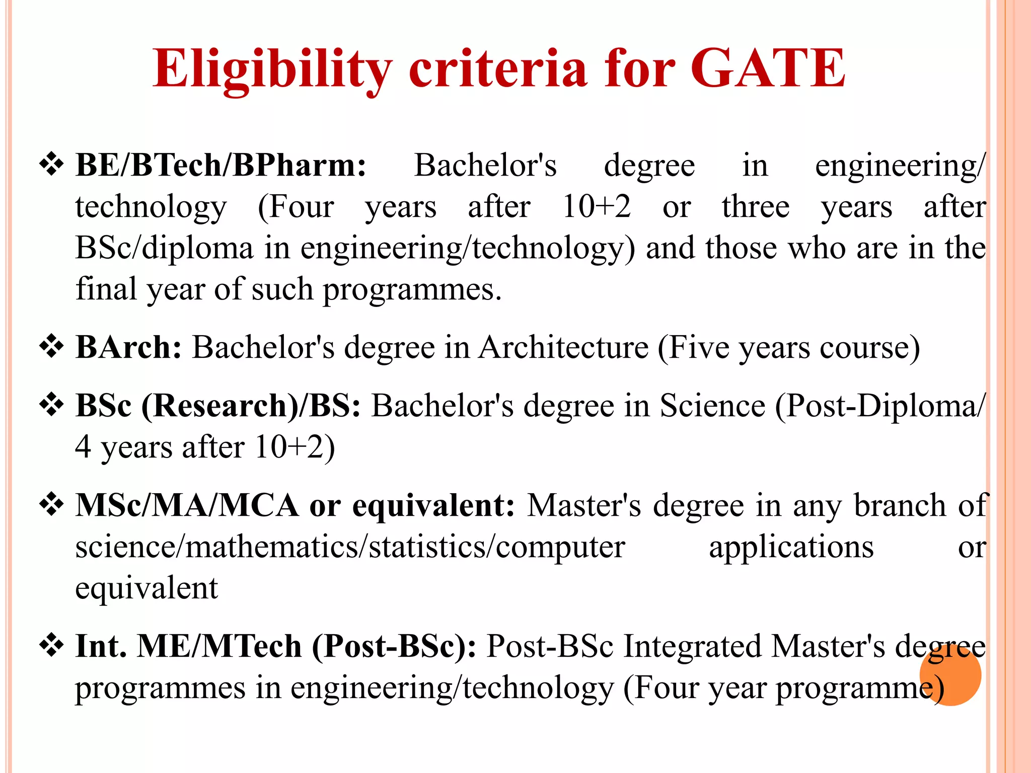 GATE Exam preparation strategy | PPTX