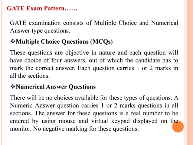 GATE Exam preparation strategy | PPTX | Postgraduate Education ...