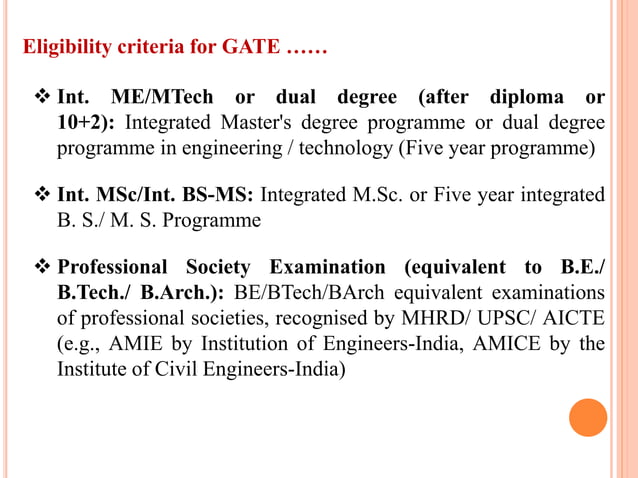 GATE Exam preparation strategy | PPTX | Postgraduate Education ...