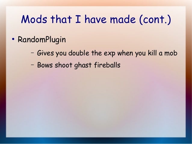 Build and shoot mods - polysos