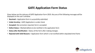 GATE Application Form 2019 presentation | PPTX | Educational Assessment ...