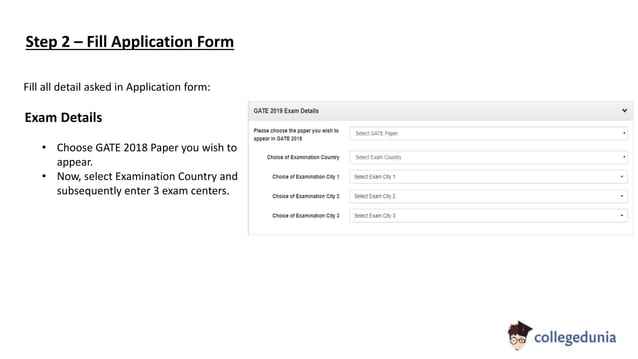 GATE Application Form 2019 presentation | PPT