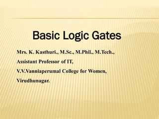 Basic Logic Gates in Digital Principles and Applications | PPT