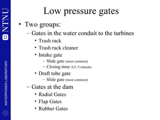 gates in hydropower systems and function of gatesGates.ppt