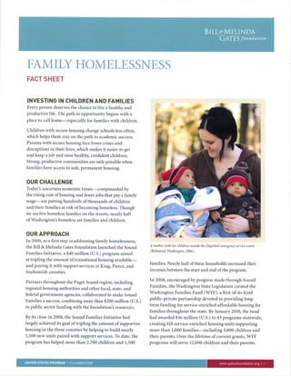 Gates Family Homelessness Fact Sheet | PDF
