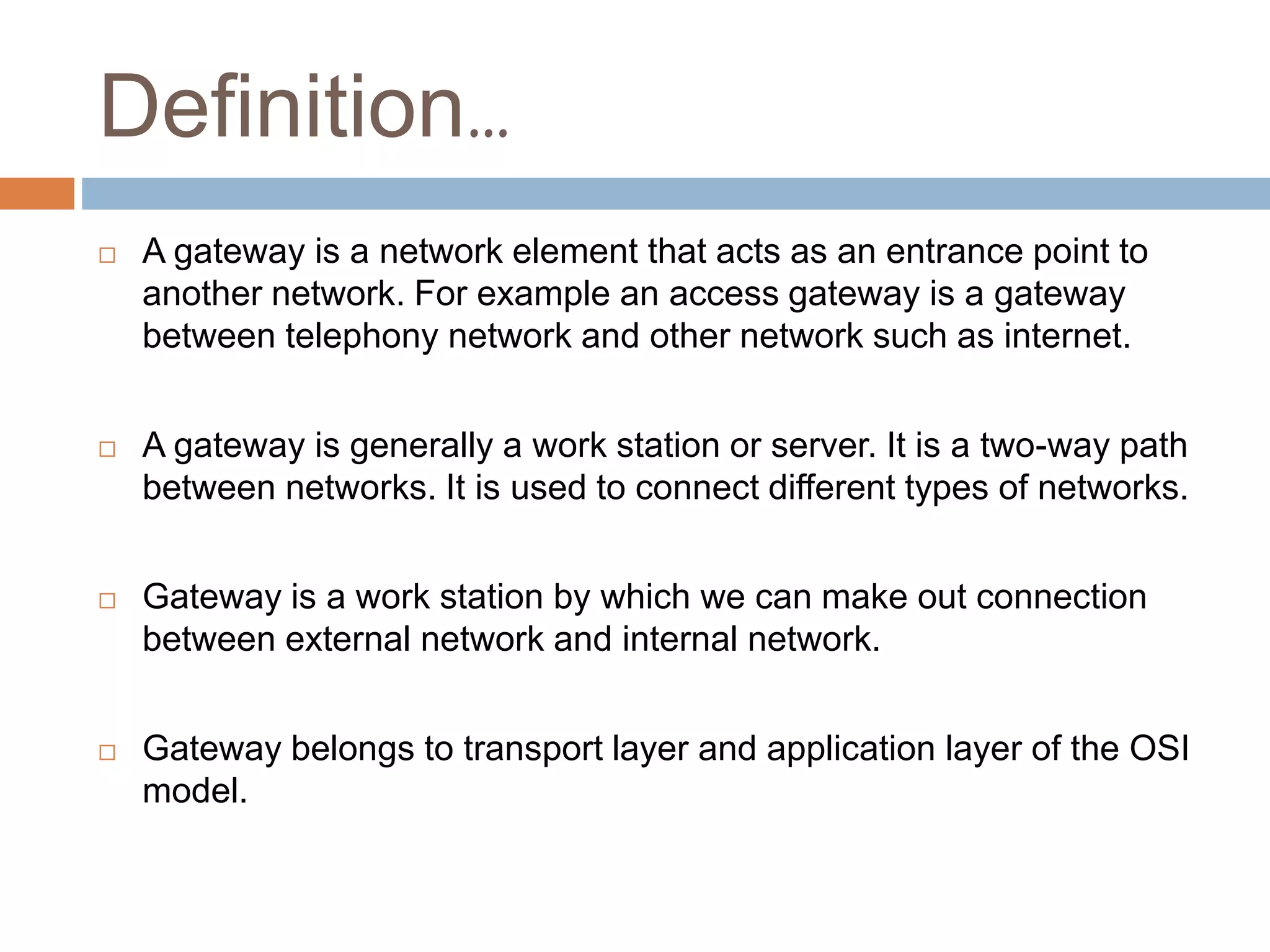Basics of Gateway By Naveen Karn | PPTX