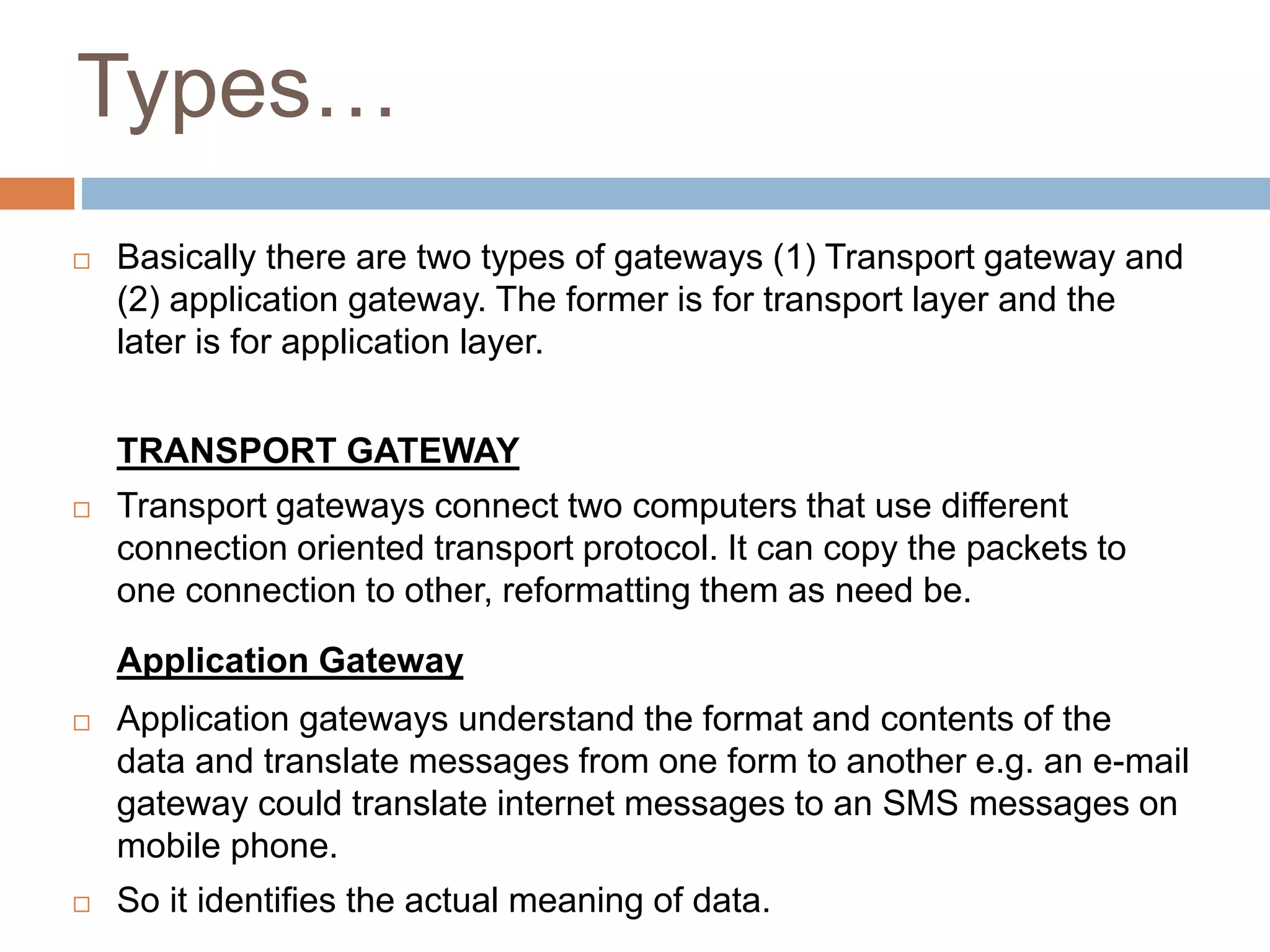 PPT on Basic of Gateway | PPTX