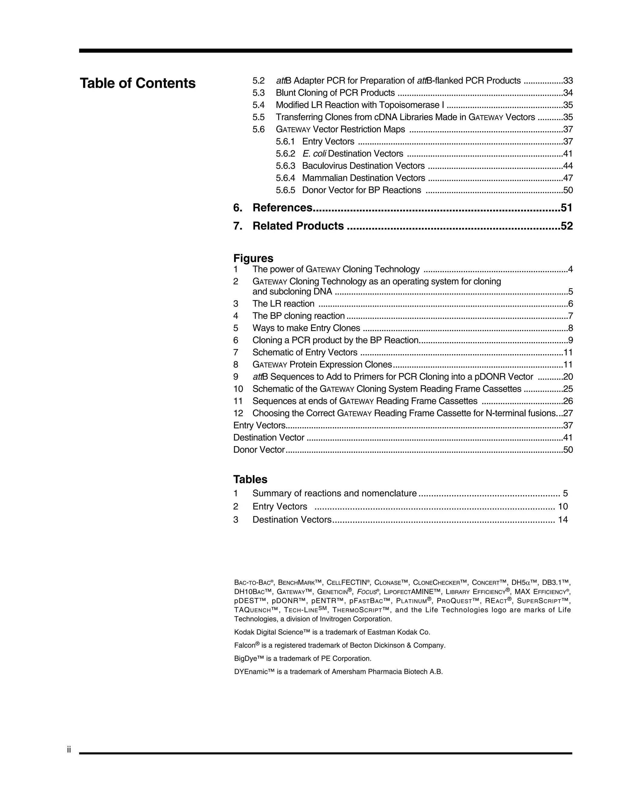 Gateway Cloning Technology - Instruction Manual | PDF