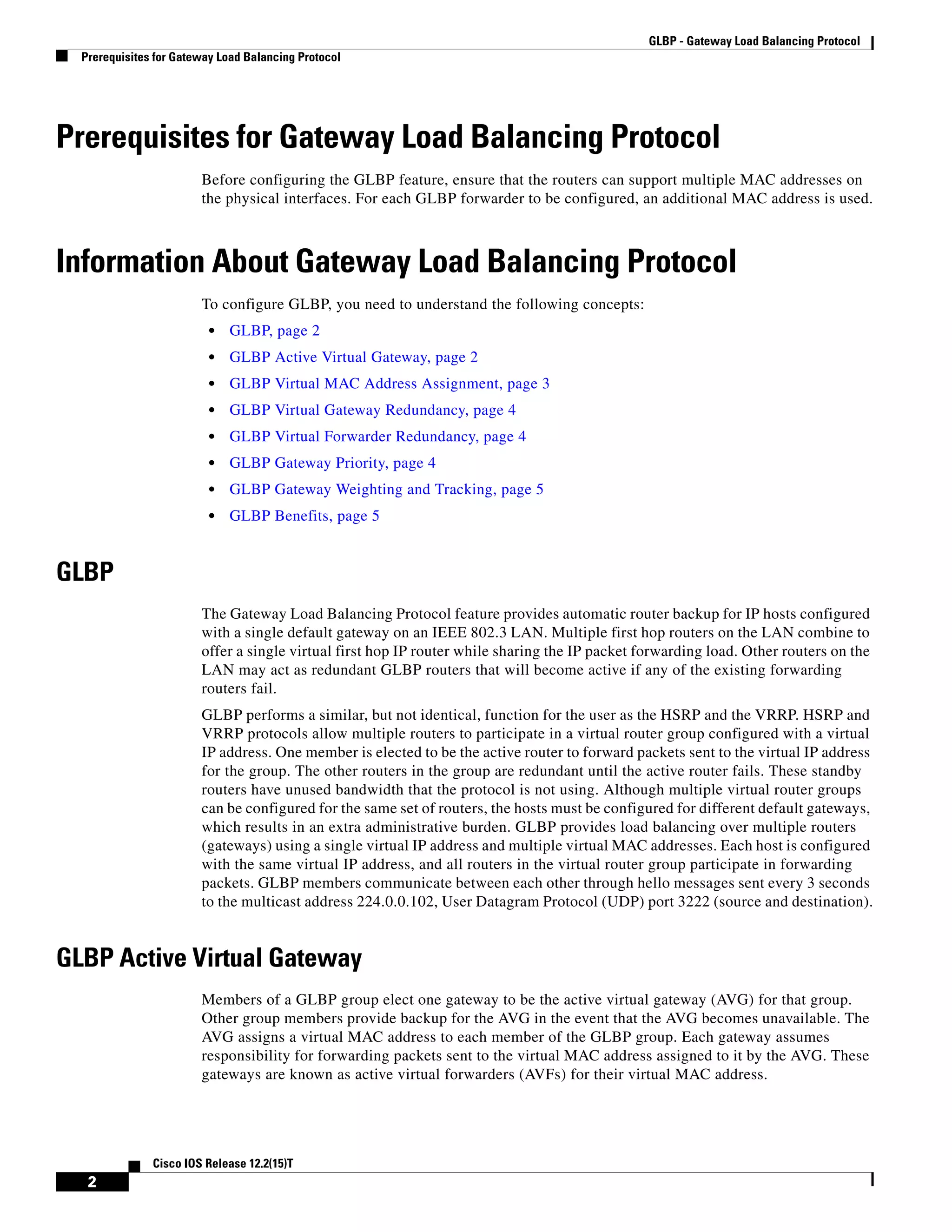Gateway load balancing protocol | PDF | Computer Networking | Computing