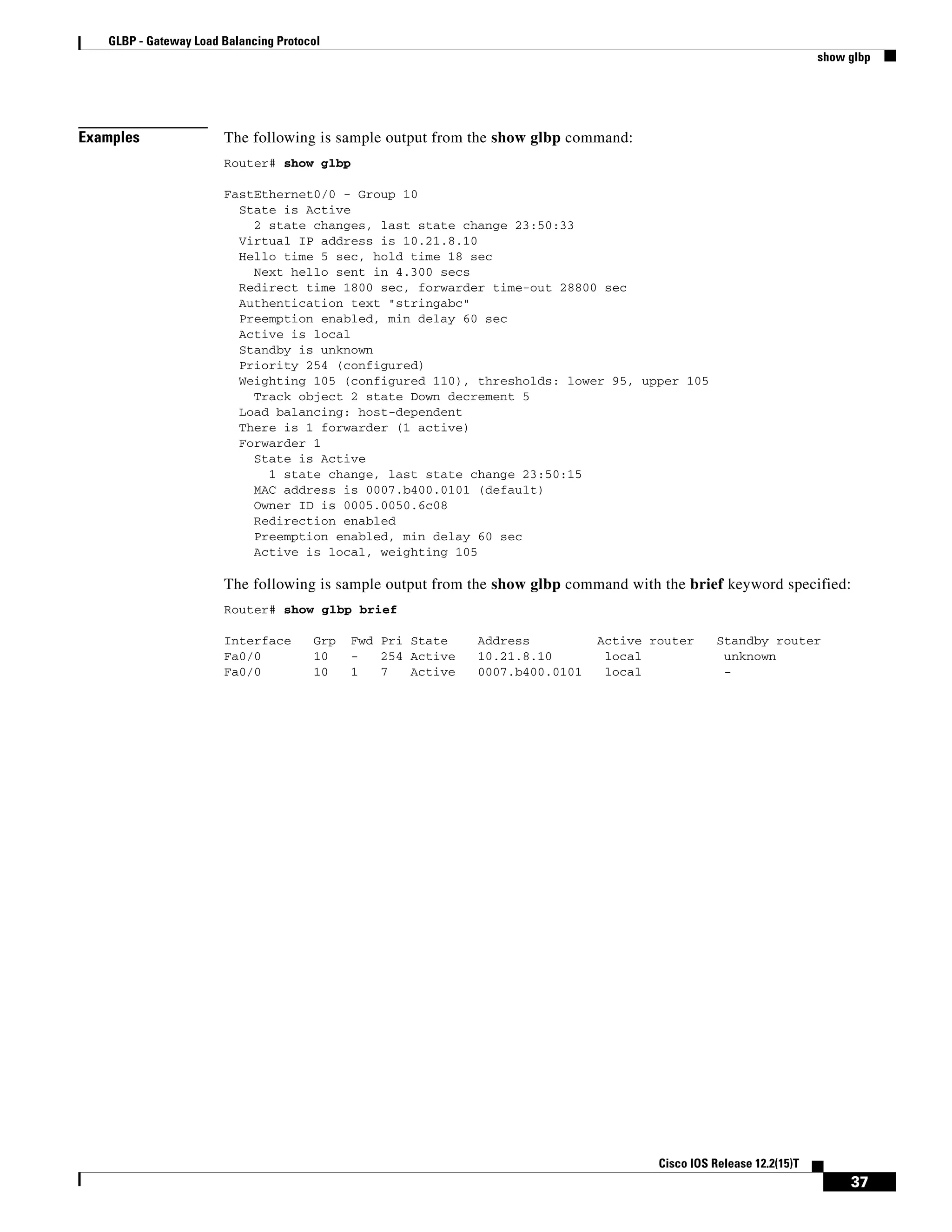 Gateway Load Balancing Protocol Pdf Computer Networking Computing