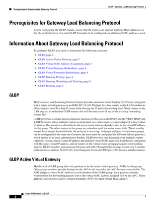 Gateway load balancing protocol | PDF | Computer Networking | Computing