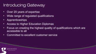 Gateway Qualifications - Entry Level 3 and Level 1 Award in British ...