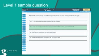 Gateway qualifications - Entry Level 3 and Level 1 Award in Mental ...
