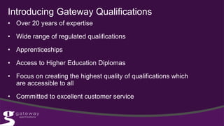 Gateway qualifications - Entry Level 3 and Level 1 Award in Mental ...