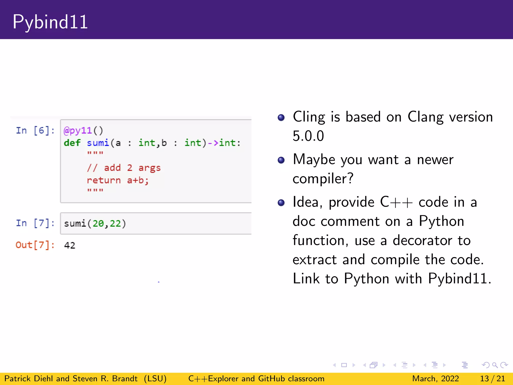 Interactive C++ code development using C++Explorer and GitHub Classroom for educational purposes ...