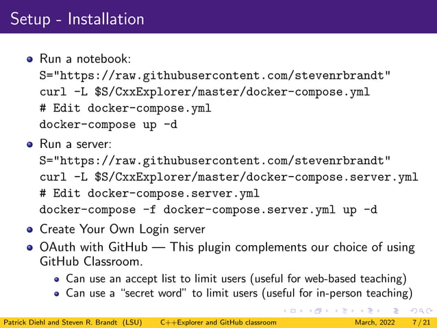 Interactive C++ code development using C++Explorer and GitHub Classroom ...