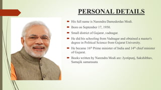 MR. NARENDER MODI JI | PPT | Free Download