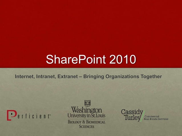 SharePoint: Internet, Intranet, Extranet - Bringing Organizations ...
