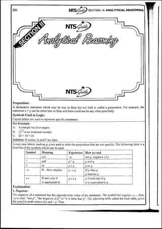 GAT & NTS - Analytical Reasoning | PDF