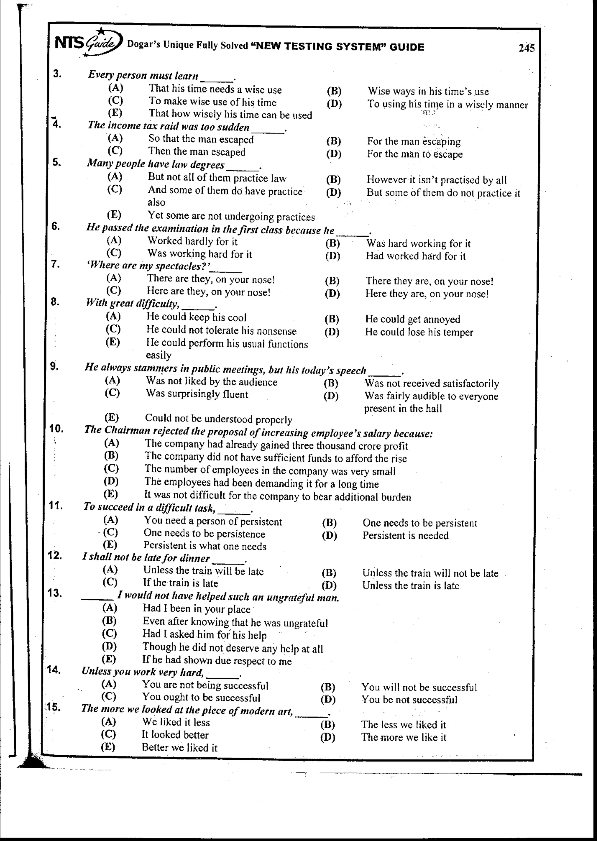 GAT & NTS - Verbal Ability | PDF