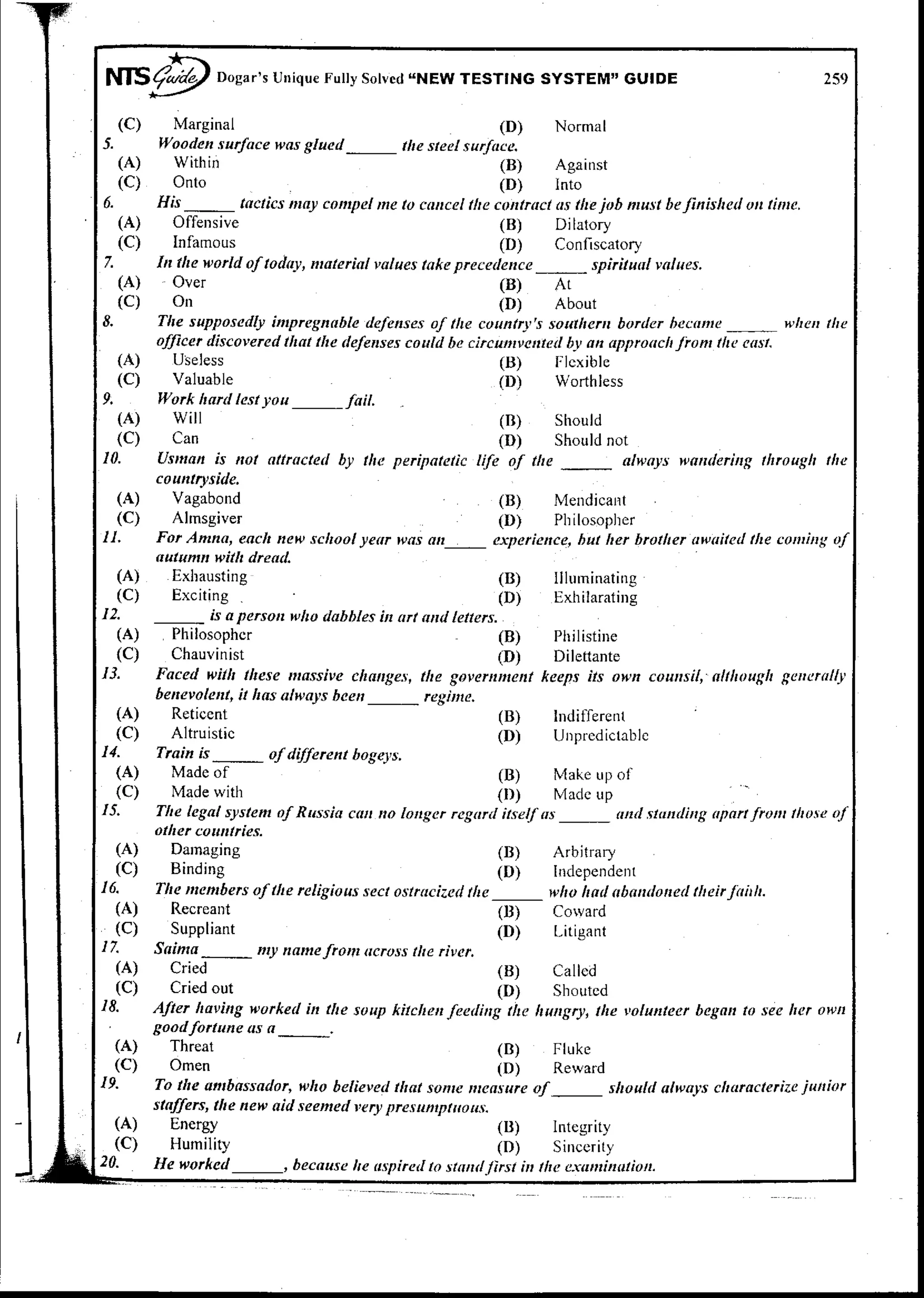 GAT & NTS - Verbal Ability | PDF